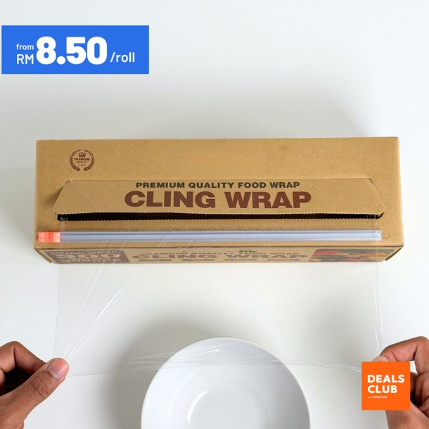 Premium Food-Grade Cling Wrap | 3 Sizes with Box & Cutter | Deals Club ...